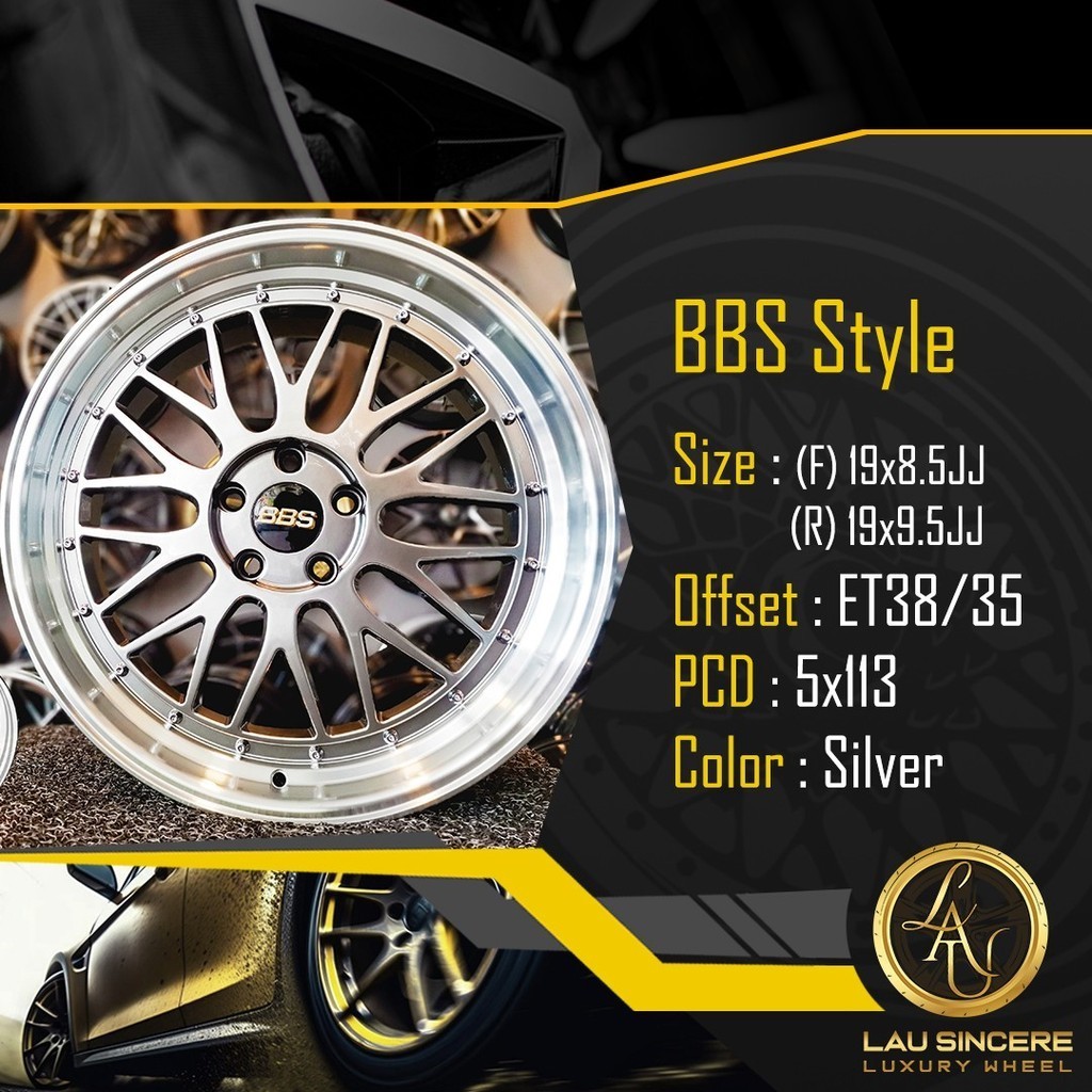 BBS Style (F) 19x8.5JJ(R) 19x9.5JJ 5x113 Silver | Shopee Malaysia