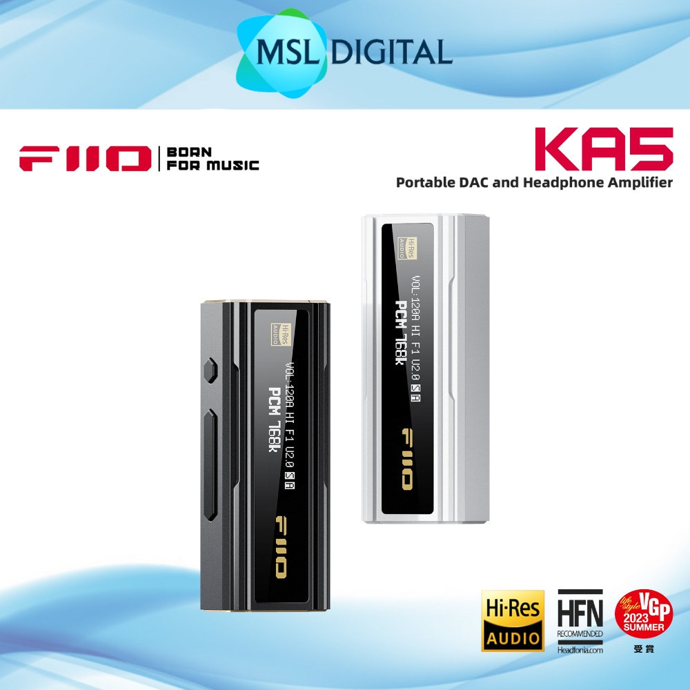FiiO KA5 Portable DAC and Headphone Amplifier | 3.5+4.4 Dual Outputs | OLED Display | Shopee ...