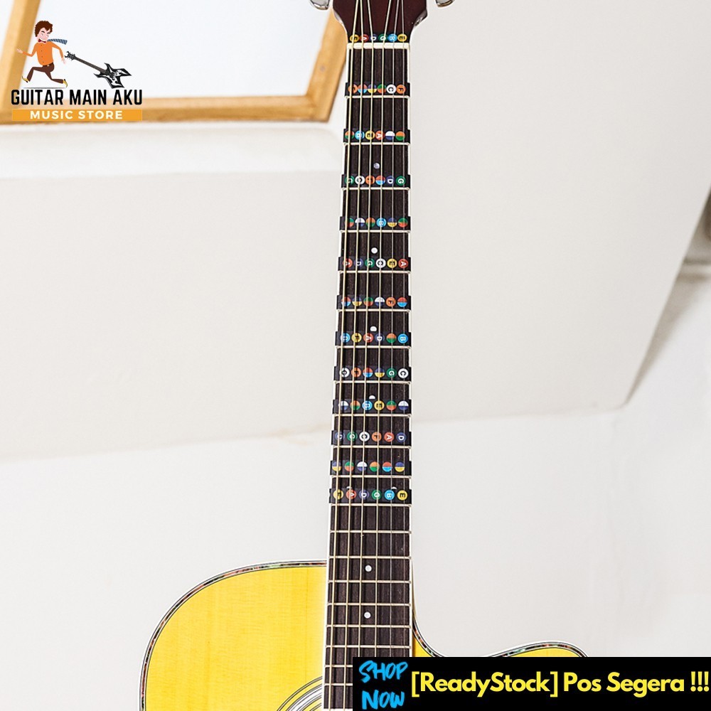 🎼Pos Segera🎸 Innovative Guitar Fretboard Note Decals Fingerboard Frets ...