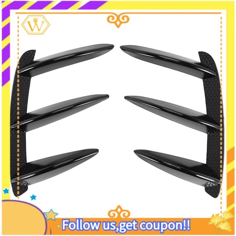【W】Rear Bumper Spoiler Side Air Outlet Wing Canard Fin for Mercedes ...