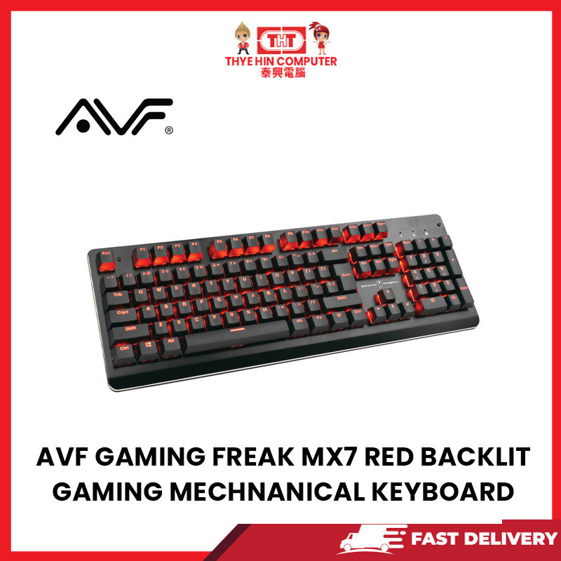 AVF GAMING FREAK MX7 RED BACKLIT GAMING MECHNANICAL KEYBOARD | Shopee ...
