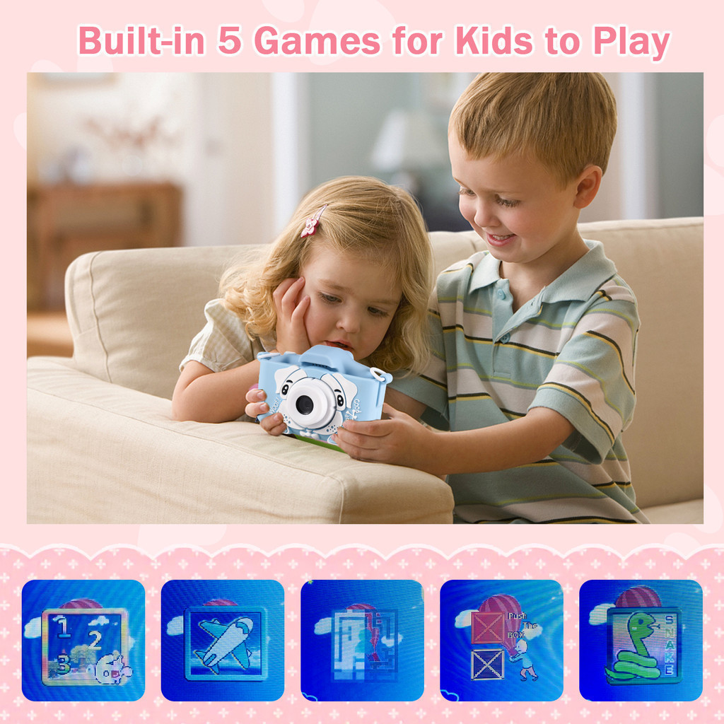 Kids Mini Digital Camera 1080P HD Lens Photo Video Recording Children ...