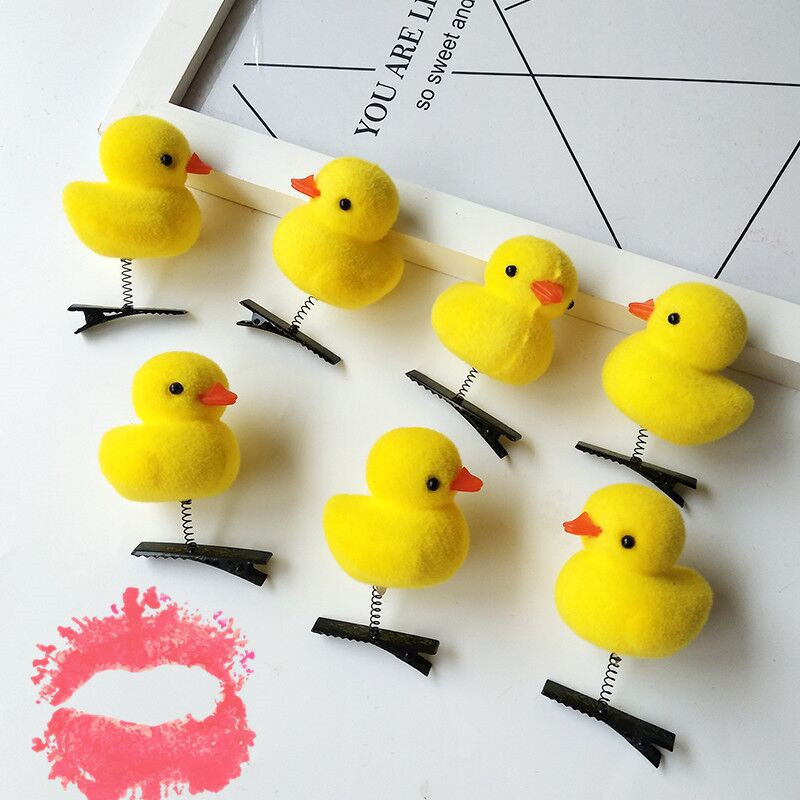 Little Yellow Duck Hair Clip Hairpin Spring Hair Accessories Children ...