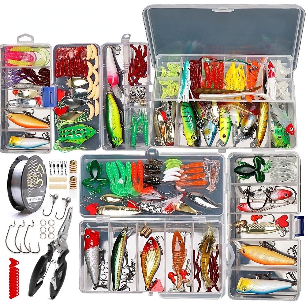 106/101/109/48/27 Pieces Set Fishing Lures Multiple Wiggler Mixed ...