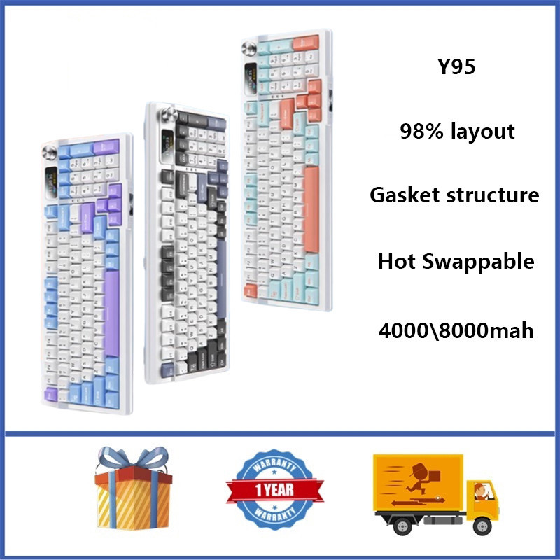 YINDIAO Y95 Wireless Mechanical Keyboard With Gasket Structure Hot ...