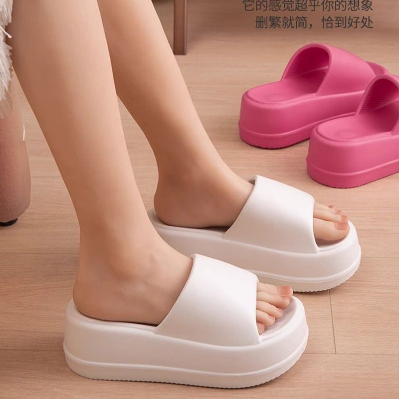 Selipar Wanita Perempuan 5.5cm Thick-Soled Heightened Slippers Soft EVA ...