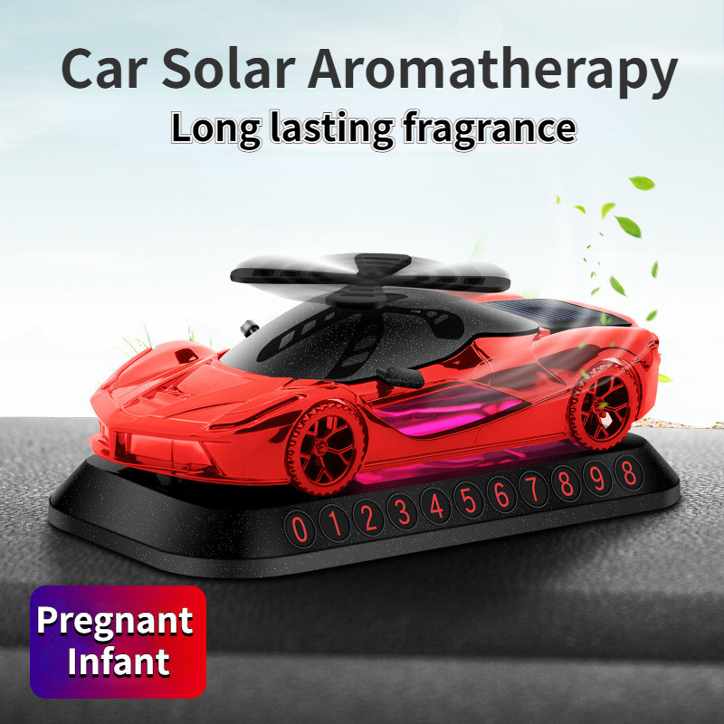 Car Air Freshener Aromatherapy Auto Interior Solar Powered Model Car Deodorant Rotating Perfume ...