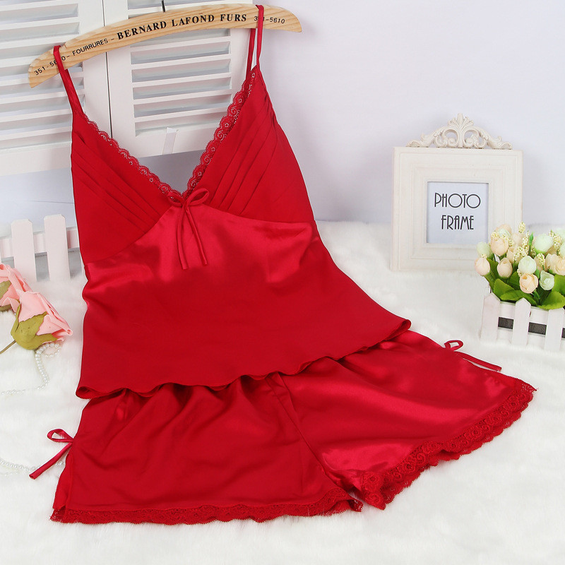 Home Clothes Summer Girls Pajamas Silk Shorts Sling Thin Women Pajamas Sexy Shopee Malaysia