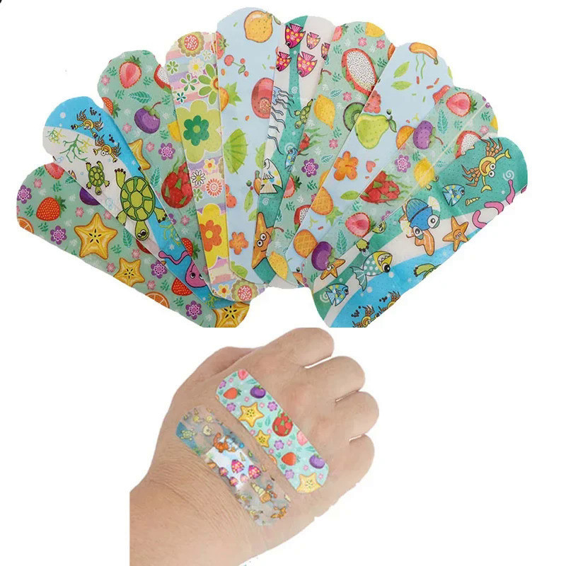 Cartoon Animal Pattern Waterproof Hemostasis Kids Band Aid Stickers ...