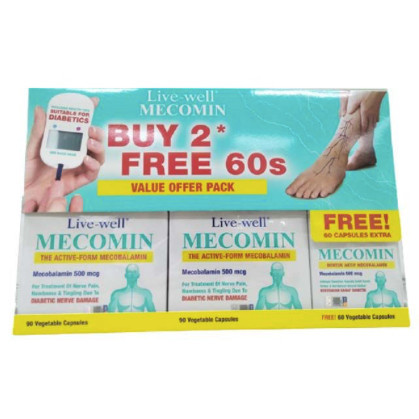 Live-well Mecomin Mecobalamin 500mg 180's + 60's Capsules | Shopee Malaysia