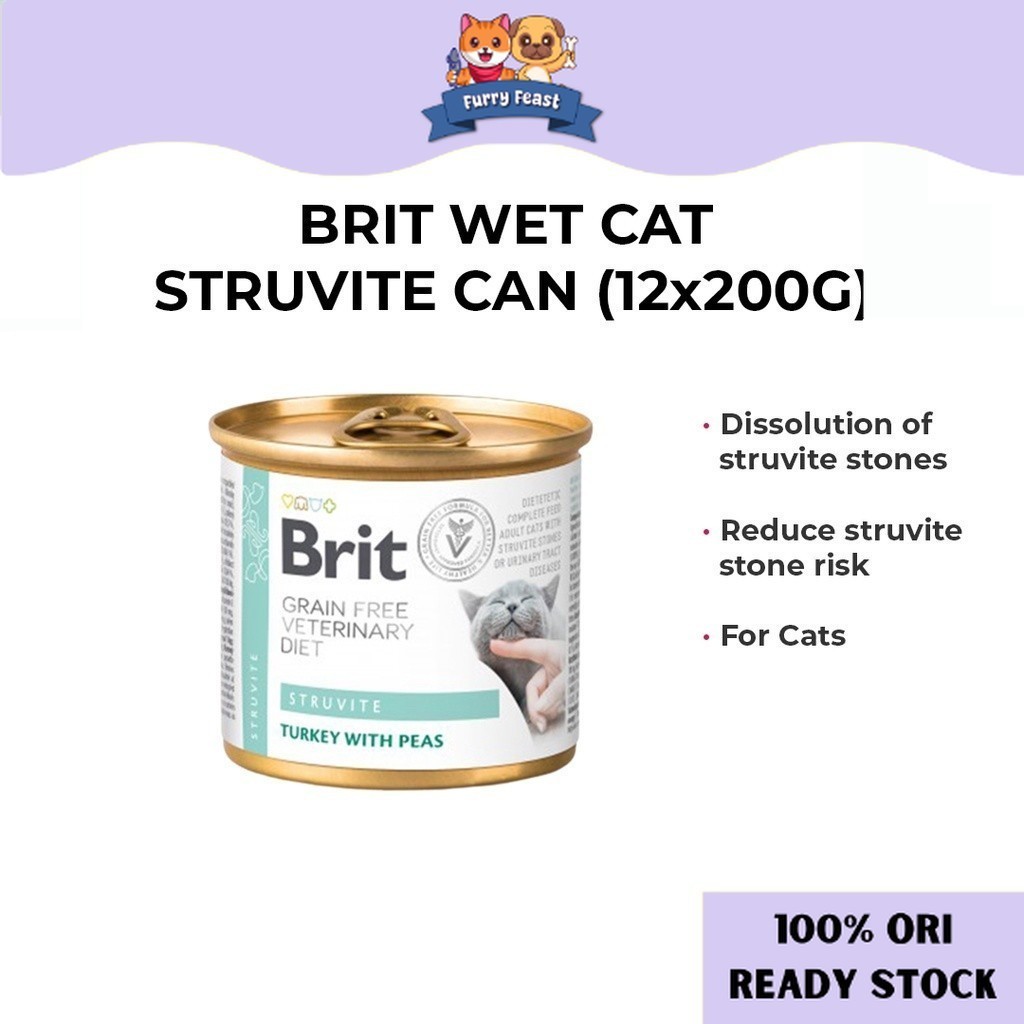 BRIT WET FOOD CAT STRUVITE CAN 200g x12 | Shopee Malaysia