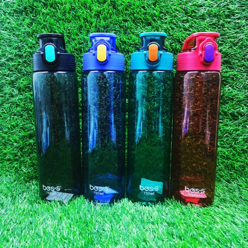 BOS'S TRITAN SPORT BOTTLE 750ML (B-B06-BN075TP) BOTOL AIR (BLACK/RED/PURPLE/GREEN) | Shopee Malaysia
