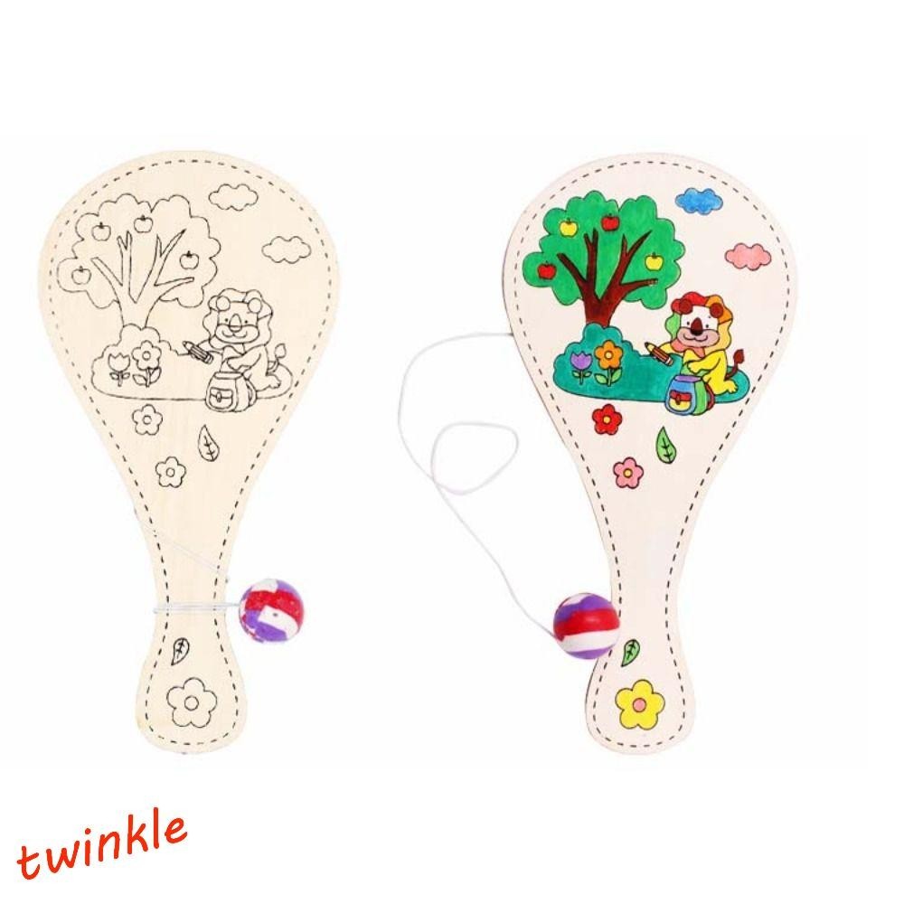 TWINKLE1 DIY Racket with Ball, Interactive With String DIY Paddle Ball ...