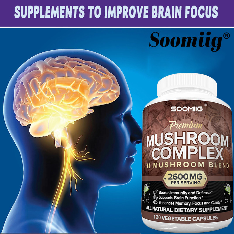 Soomiig Mushroom Supplement - 2600 mg - Variety of Mushrooms ...