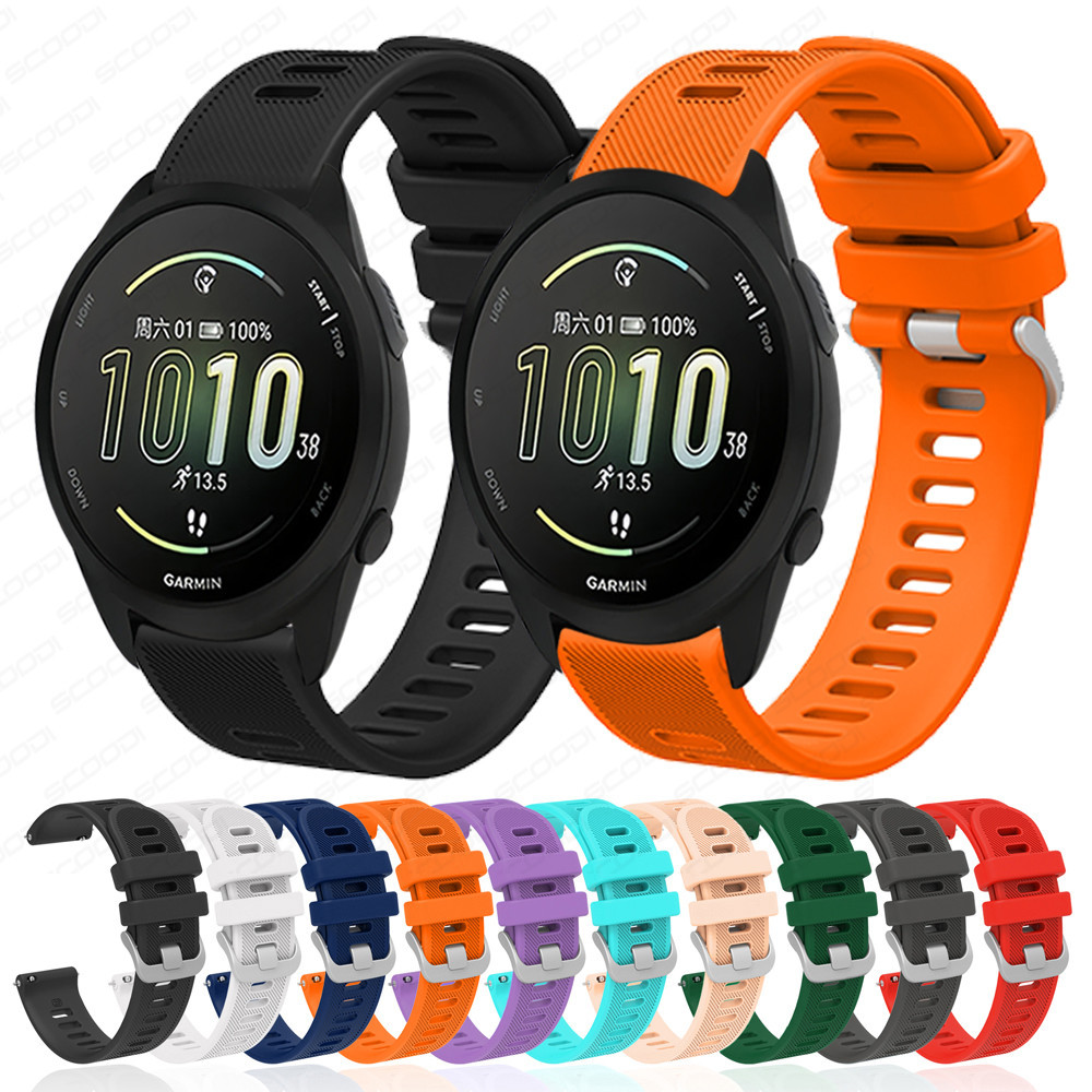 20mm Silicone Sport Strap For Garmin Forerunner 165 / 165 Music Smart ...