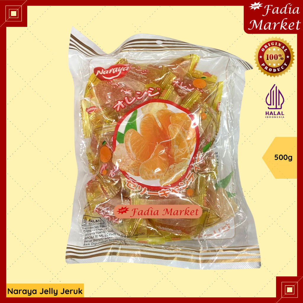 Naraya Jelly Fruit Soft Candy Chinese New Year Orange Sincia 500g ...