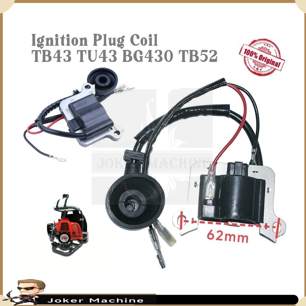 Heavy Duty Mesin Rumput Ignition Coil Plug Ogawa BG430 BG430DT Mitsubishi TU43 TB43 TL43 TL52 ...