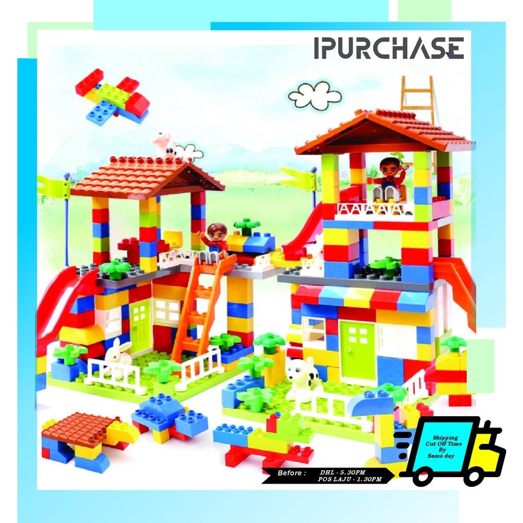 Creative changed blocks model large particles castle fancy dream ...