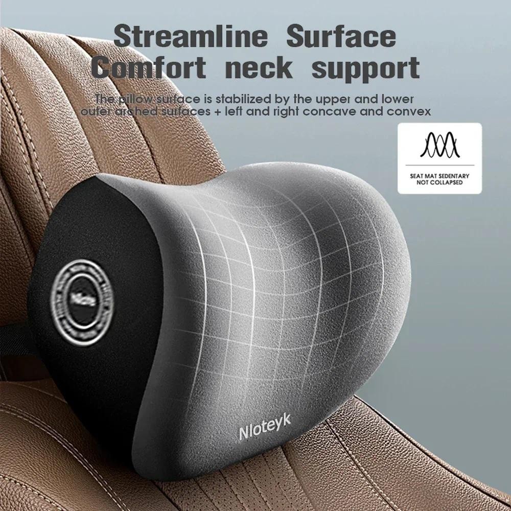 Memory Foam Car Neck Pillow Protective Lumbar Back Support Breathable ...