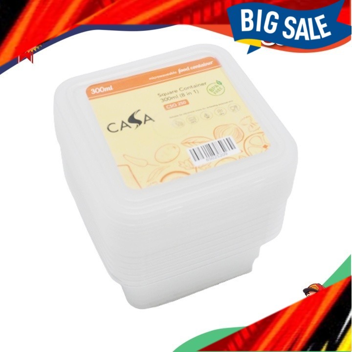 (8pcs) Bekas Plastik Makanan, Bekas Makanan Pakai Buang, Bekas ...