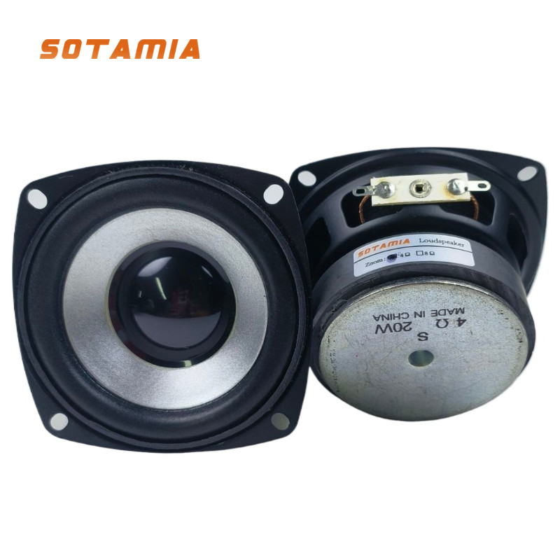 SOTAMIA 2Pcs 3 Inch Full Range Speaker Audio 4 8 Ohm 20W HIFi Music Sound Speaker DIY Bluetooth ...