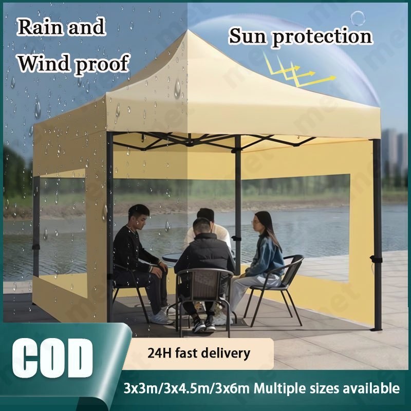 Heavy Duty 10x10 Folding Canopy Tent Set with Side Wall High Quality ...