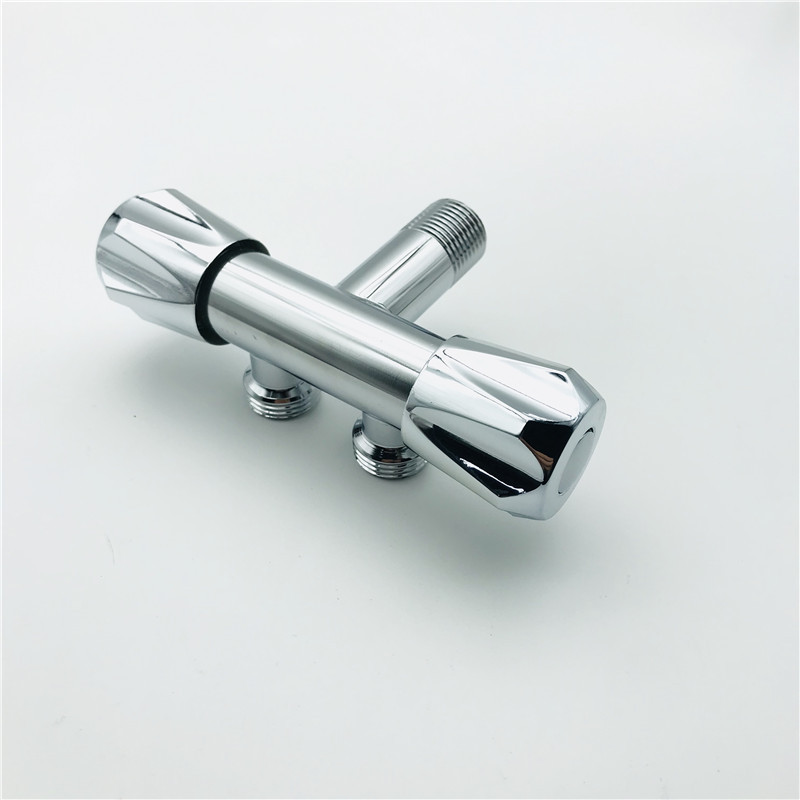 Stainless Steel Double Outlet Three-Way Angle Valve One In Two Outlet ...