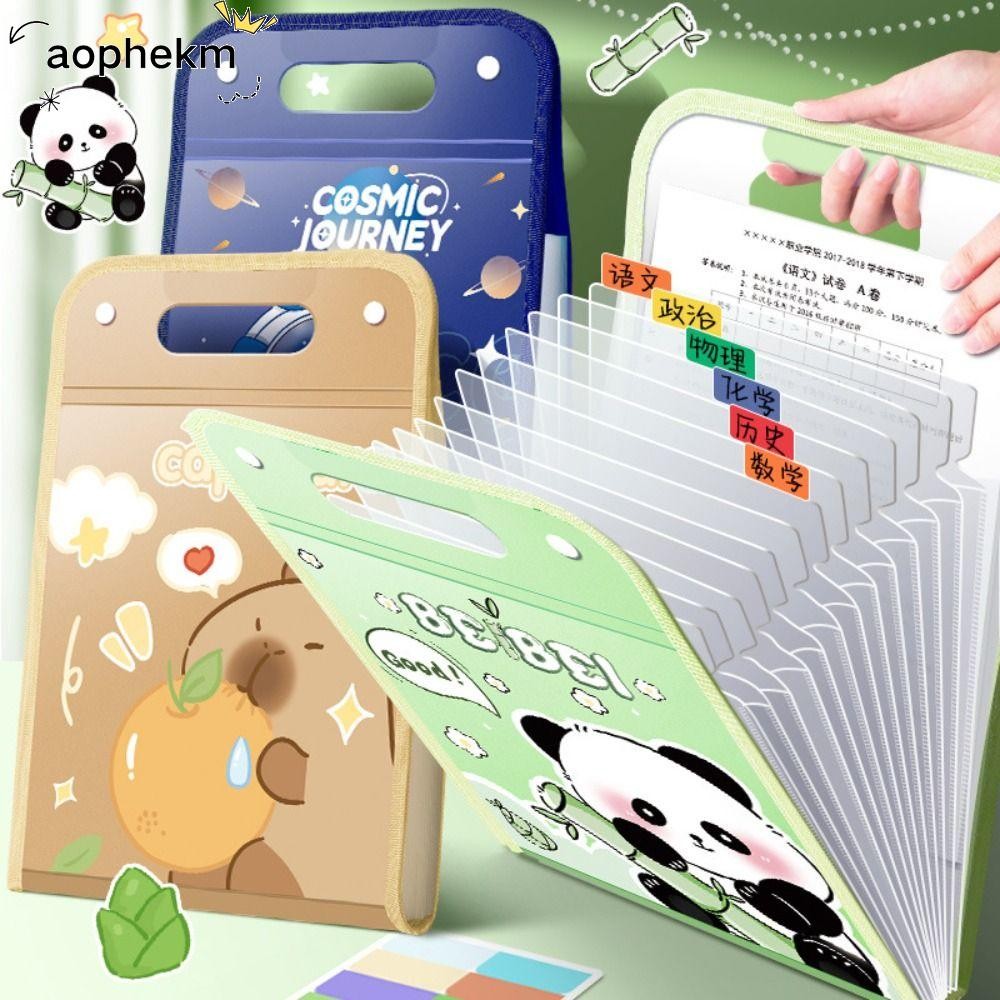 AOPHEKM Expanding File Bag, 13 Pockets Capybara/Kuromi A4 File Folder ...