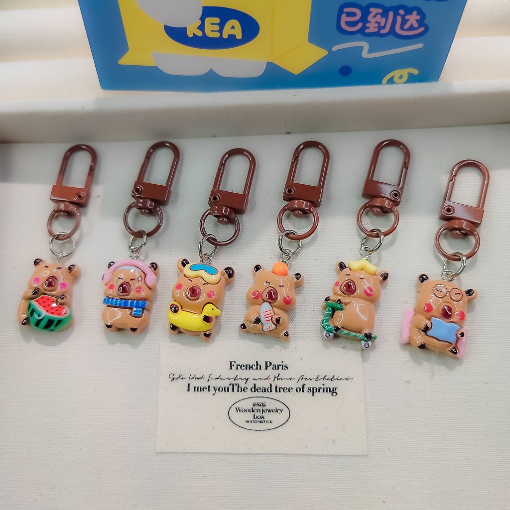 Cute Cartoon Capybara Keychain Pendant Student Backpack Pendant Best ...