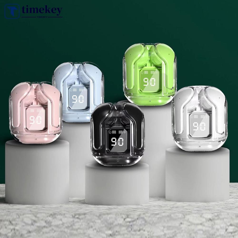 TIMEKEY Transparent Wireless Bluetooth Earbud Noise Canceling Stereo ...