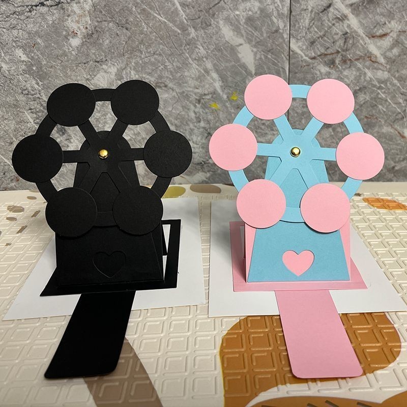 Diy Organ Card Sticker Photo Album Pop-up Book Ferris Wheel Handmade ...