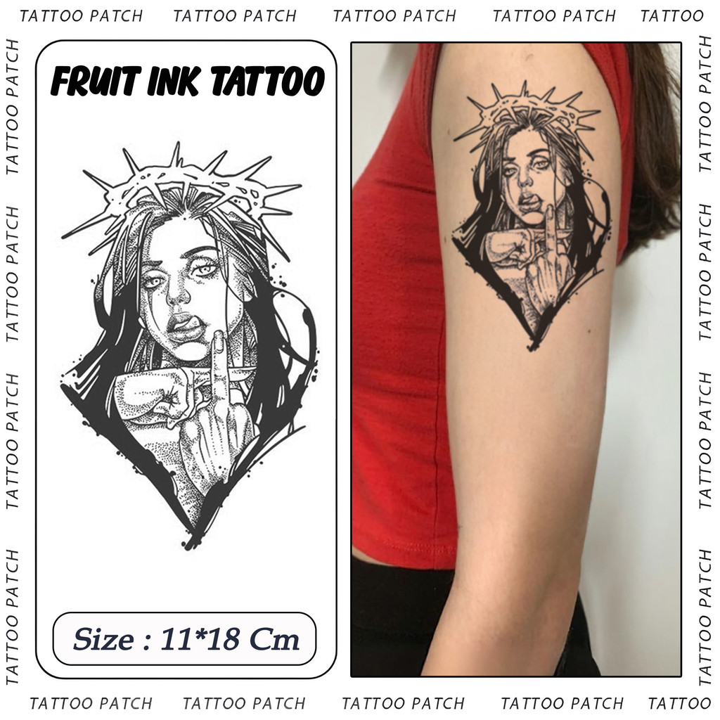 Semi Permanent Temporary Tattoo Stickers / Temporary Fruit Ink Art ...