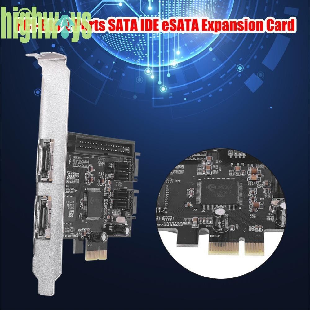 JMB363 PCI-E to 2 Ports SATA IDE eSATA Adapter Converter RAID ...