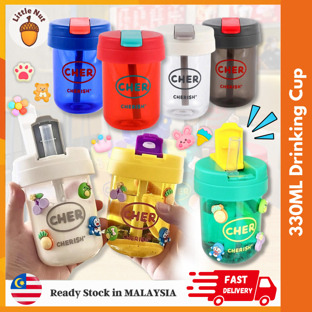 330ML Ins Style Kids Portable Cute Water Bottle Drinking Cup Botol Air ...