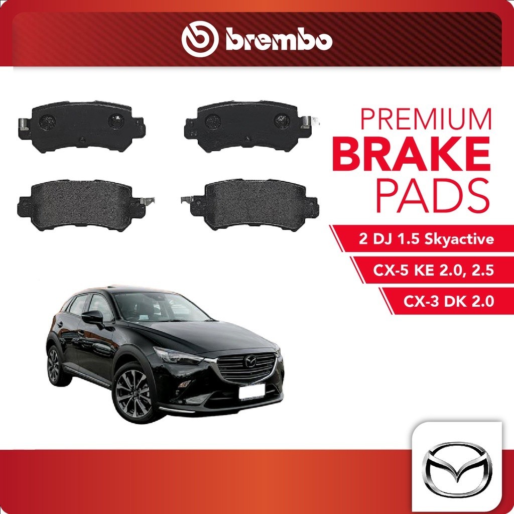 BREMBO Rear Brake pads (1 set) For Mazda 2 DJ 1.5'14 Skyactive, CX-3 DK ...