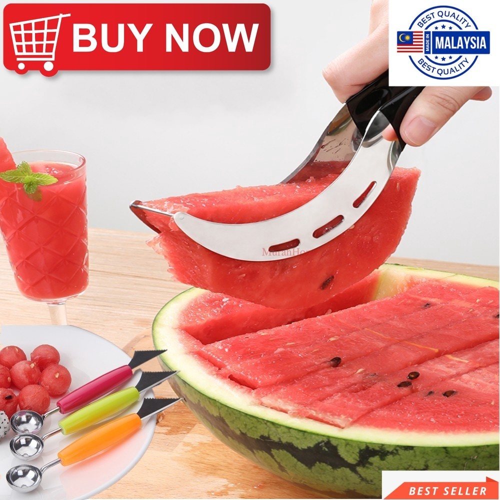 MH Creative Watermelon Slicer Cutter Knife / Double-sided Fruit Carving ...