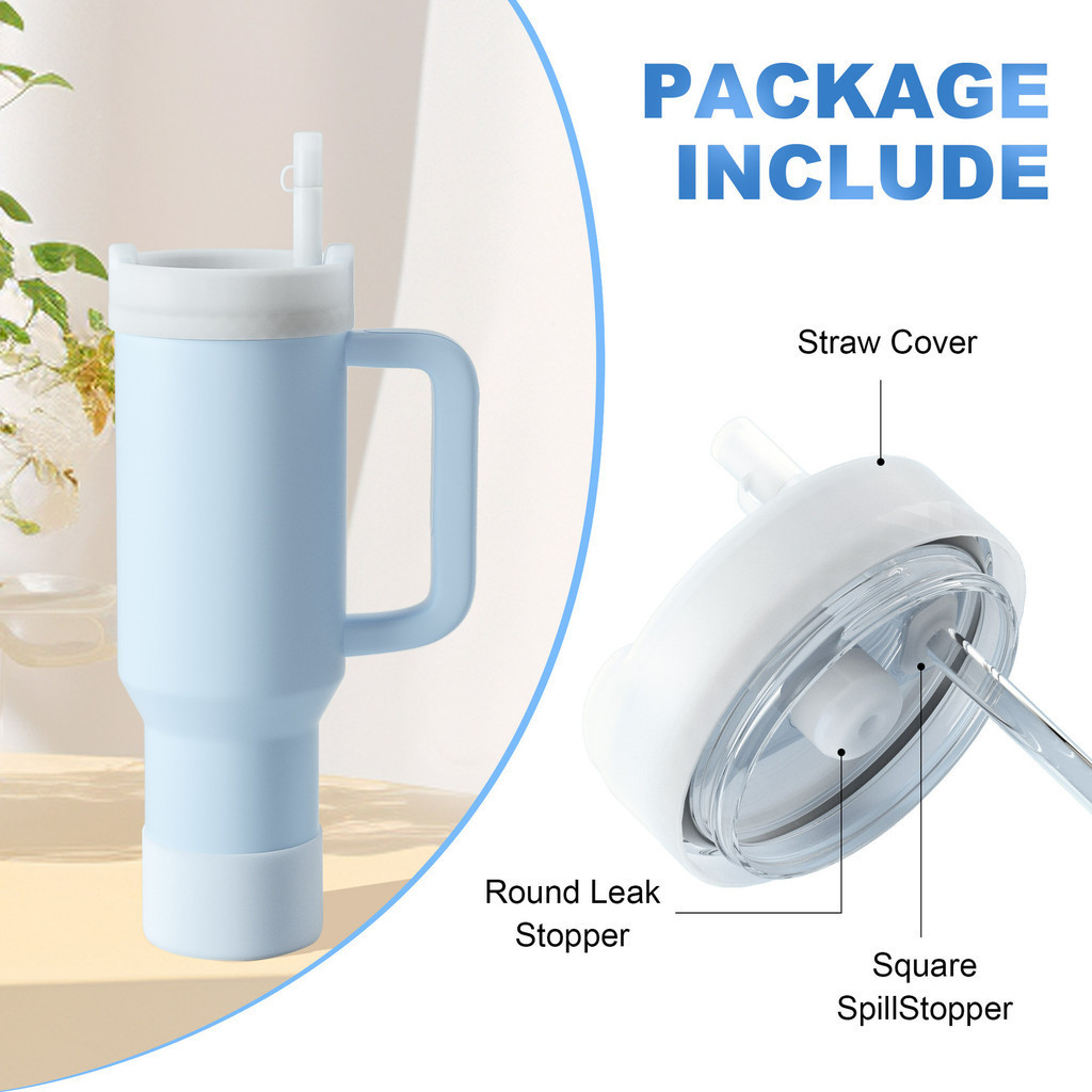 Spill Stopper for Stanley Cup 2.0 40oz Set of 4, Silicone Leak Proof ...