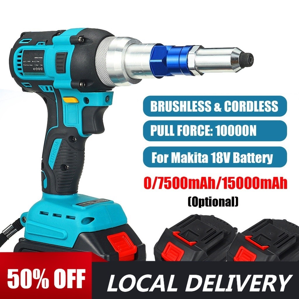 2.4-5mm Brushess Electric Rivet Guns Drill Riveting Tool Cordless Rivet ...