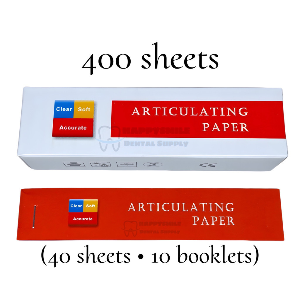 Dental Articulating Paper 400pcs per box Blue and Red Strips Double ...