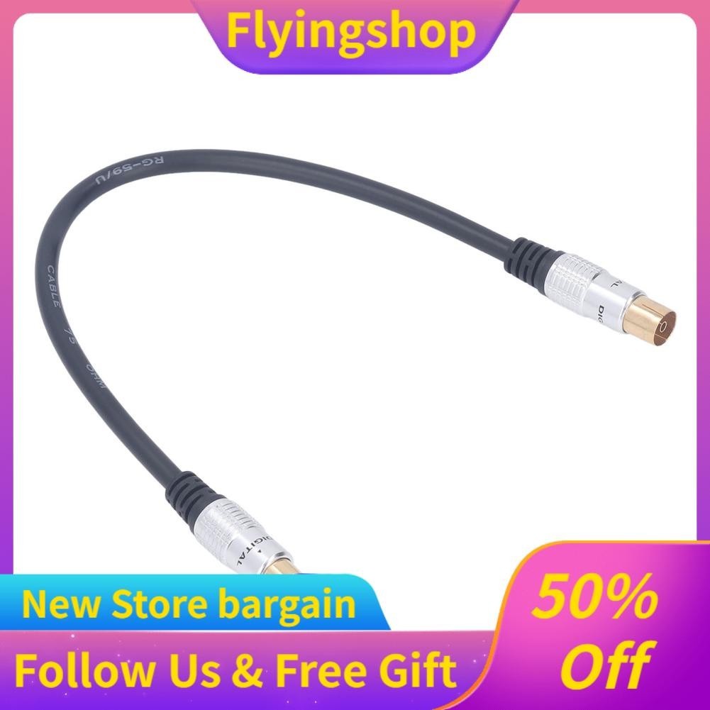 Flyingshop TV9.5MM Male to Female Cable Gold Plating Joints Coaxial TV ...