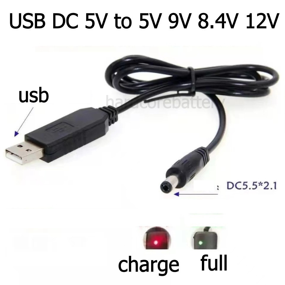 USB DC 5V to 5V 9V 8.4V 12V Step Up Cable Voltage Converter Adapter TV ...