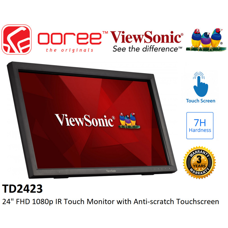 VIEWSONIC 22” TD2223 (5MS, TN PANEL) / 24" TD2423 (7MS, VA PANEL) FULL ...