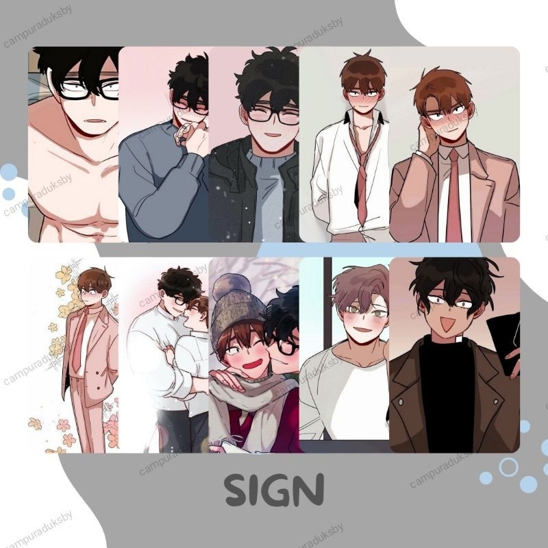 Glossy Card Photocard Sign Yaoi - Manhwa Card - Lamination Anti-Scratch ...