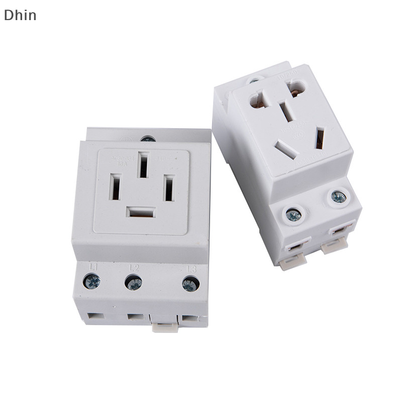 [Dhin] AC30 EU And AU Type 35mm DIN Rail Mount AC Power 10A 16A 25A 250V 440V 2/3/4/5 Pin Plug ...