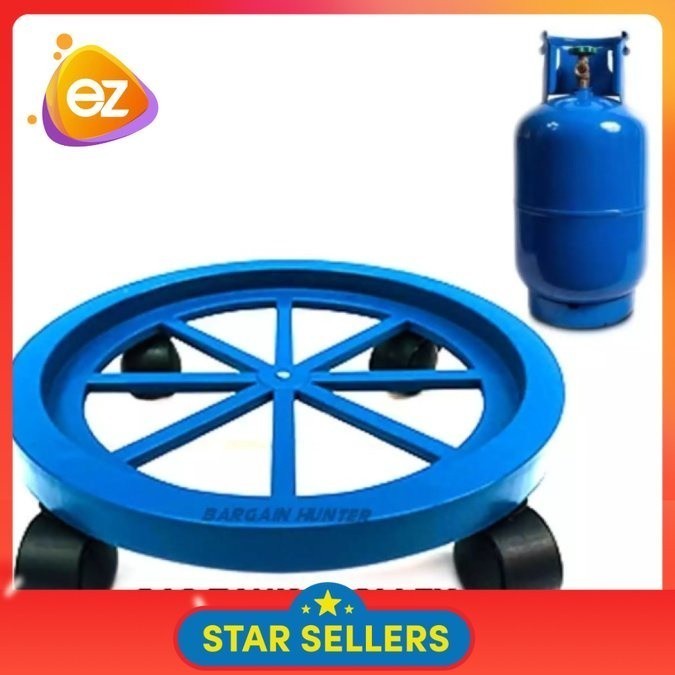 Tapak tong gas 4 Wheel PVC Heavy Duty Gas Roller / Gas Stand / Gas ...