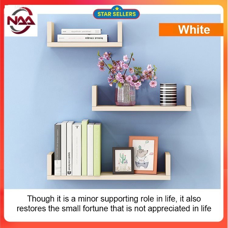 Rak hiasan dinding 3 SET Rak Dinding Terapung Wall Shelves U shape ...