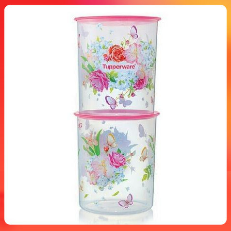 Tupperware 3L Spring Garden One Touch Bekas Kuih Raya 2024 Food Storage Container Keropok Snack ...