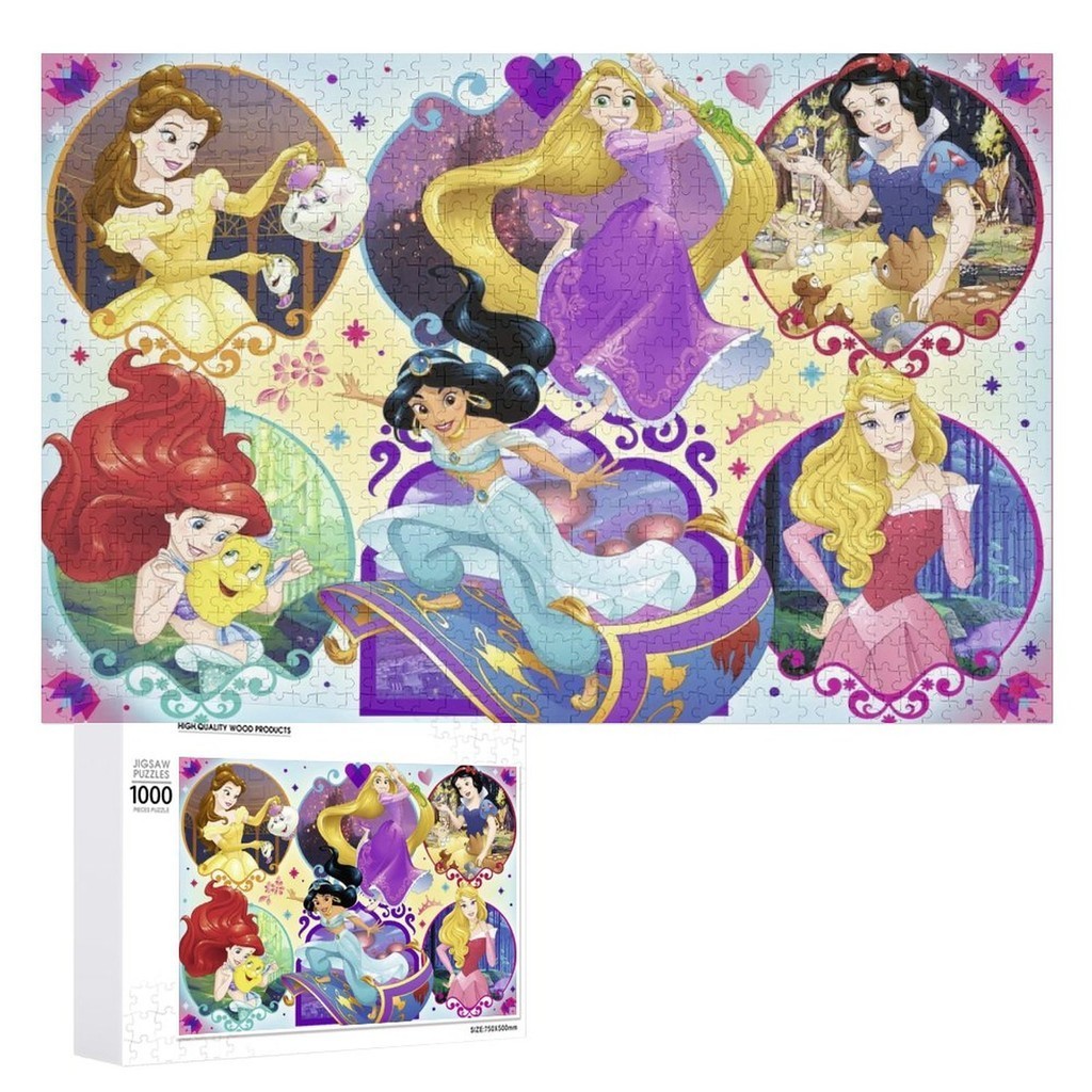 Disney Princesses Color Puzzle (500 Piece Jigsaw Puzzle) - Glare Free ...