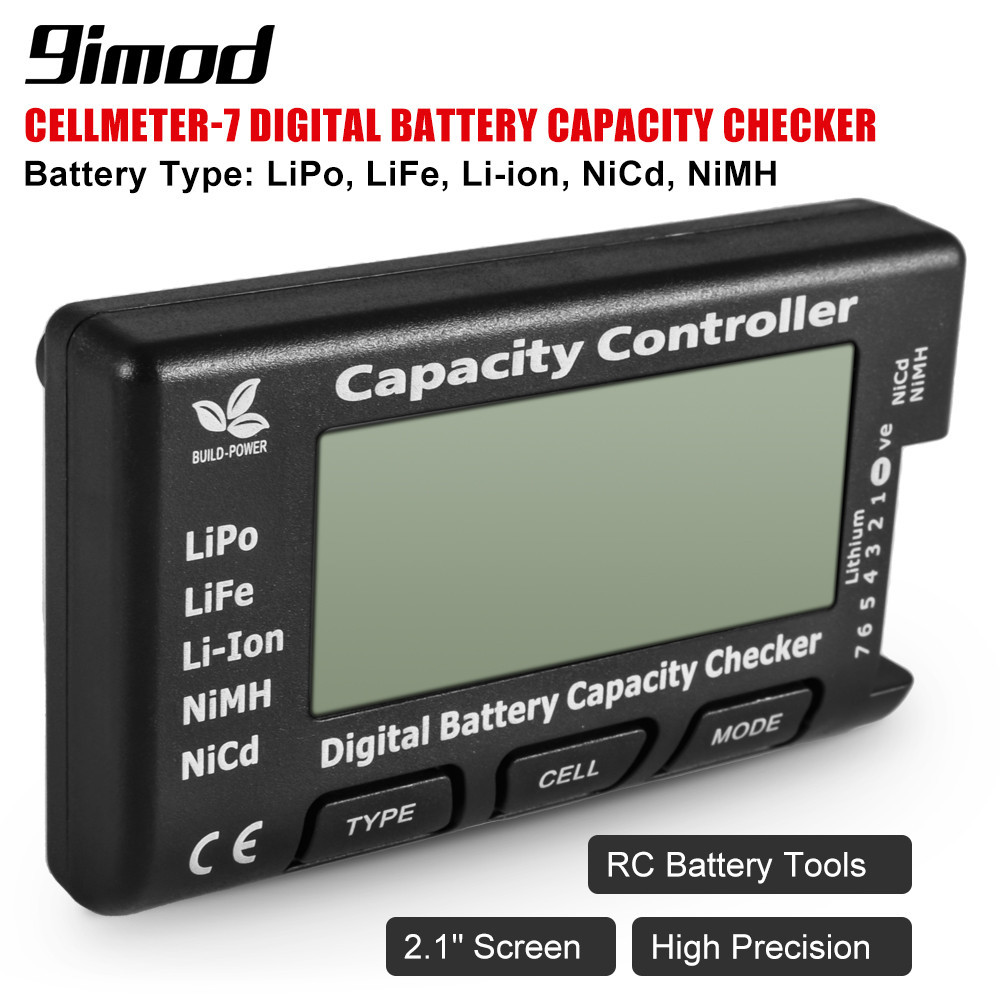 9IMOD Digital Battery Capacity Checker RC CellMeter-7 for LiPo Li-ion ...
