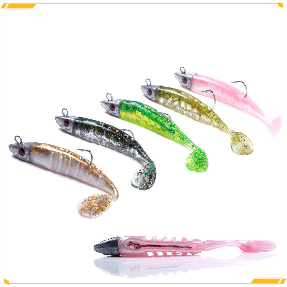 ‌11cm/25g & 9cm/15g 2-Tone Lead T-Tail Bionic Bait with Crank Hook for ...